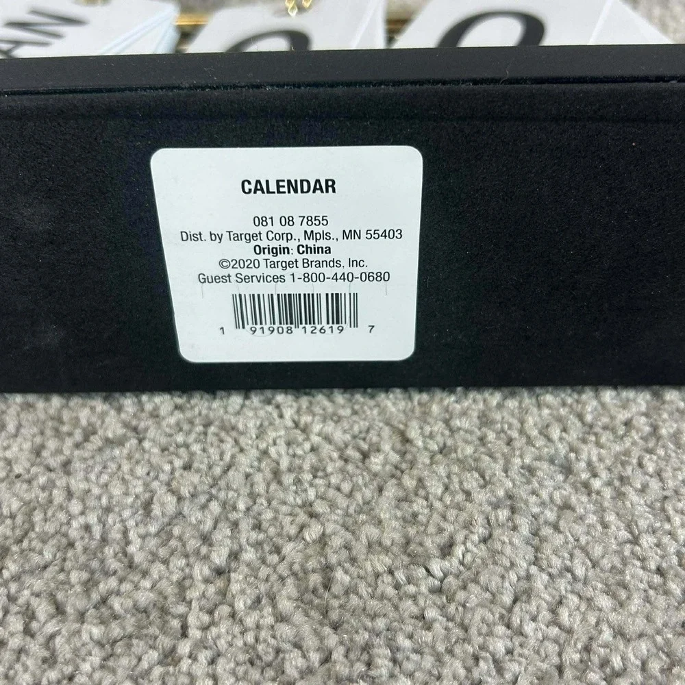 Target | Office | Target Perpetual Flip Calendar Gold Black Metal Desk ...